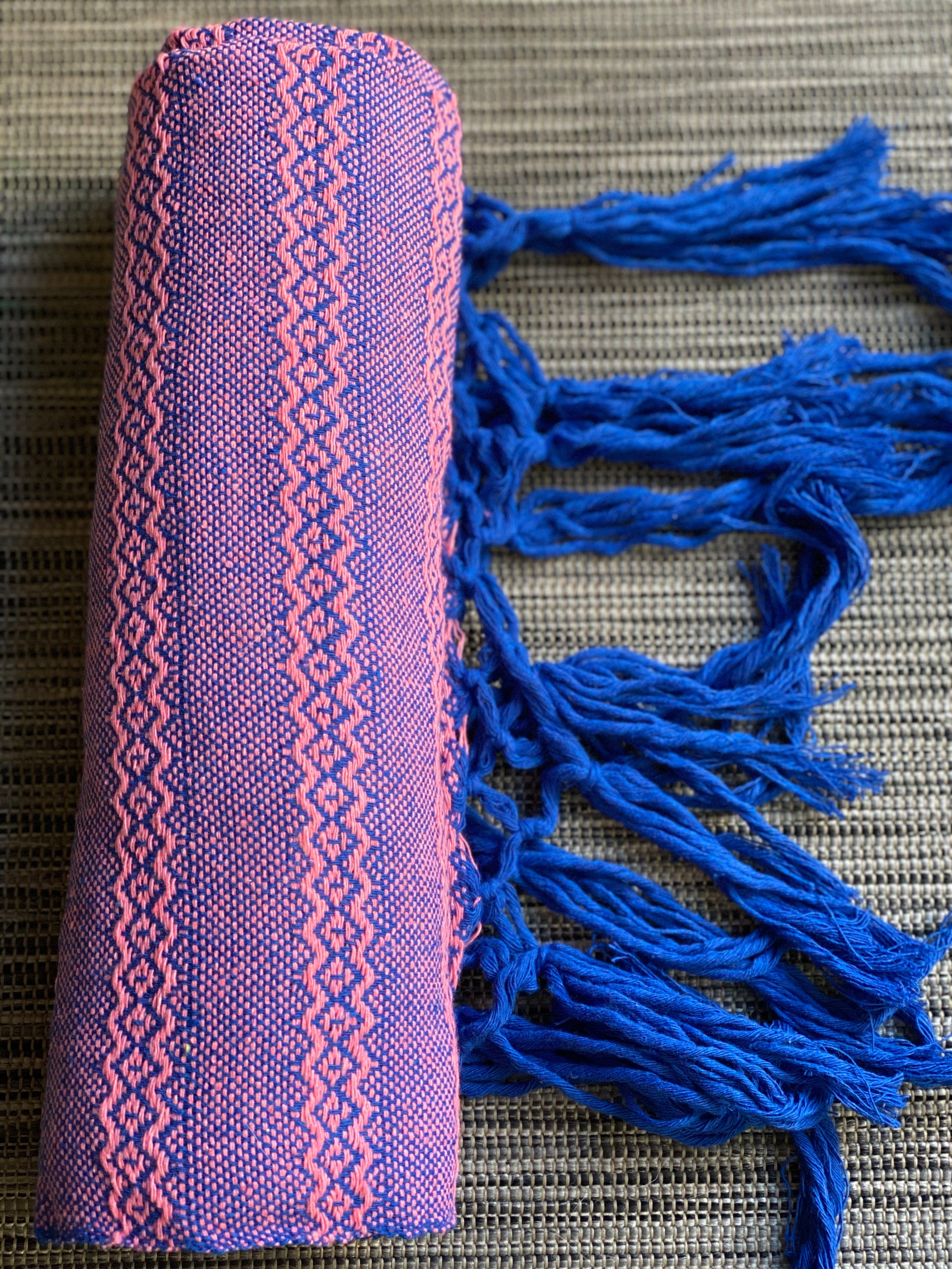 Mexican Rebozo Shawl for Labor - Blueberry sorbet – Lola My Love